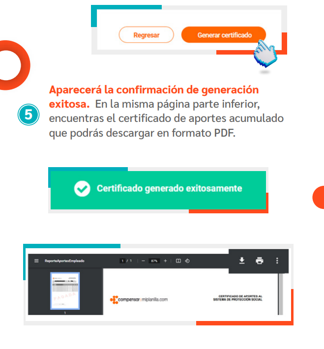 Generación certificado de aportes acumulado – miplanilla.com